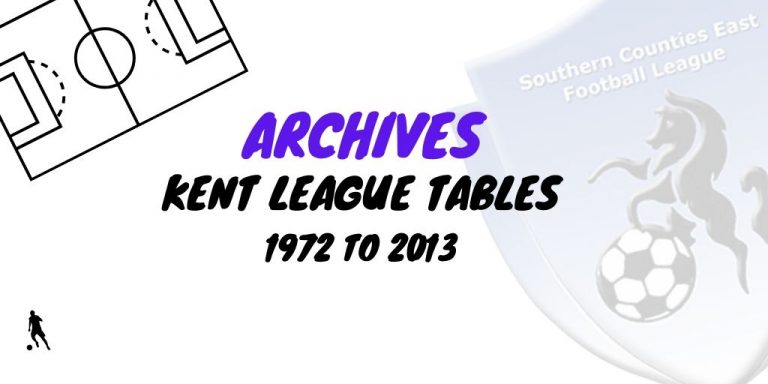 Kent League Tables 1972 to 2013 – SCEFL