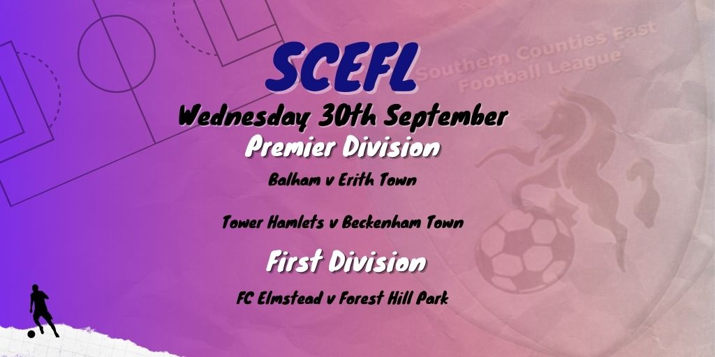 SCEFL Fixtures 30th septFix – SCEFL
