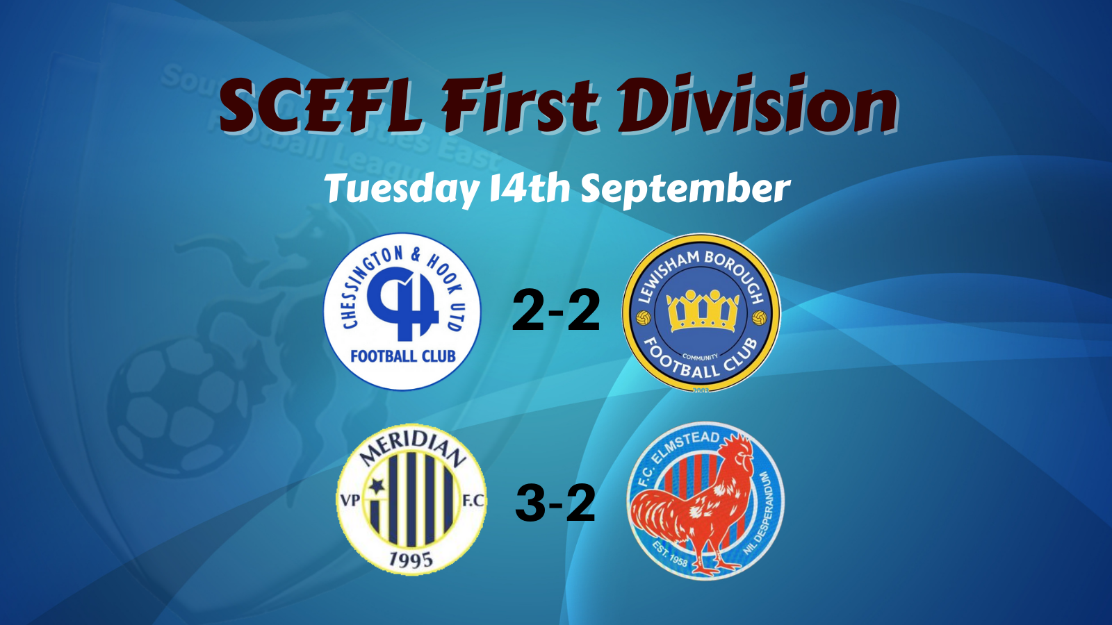 First Division – 14th September – SCEFL