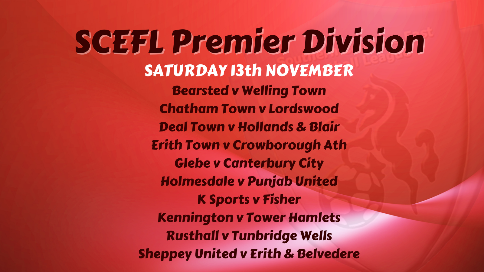 13 nov SCEFL Premier Division Fix – SCEFL
