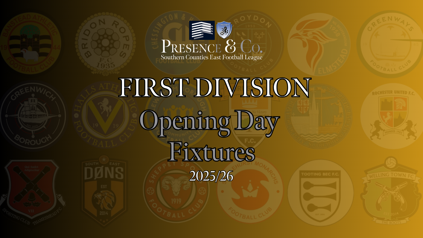 Division One – Saturday 2nd August – SCEFL